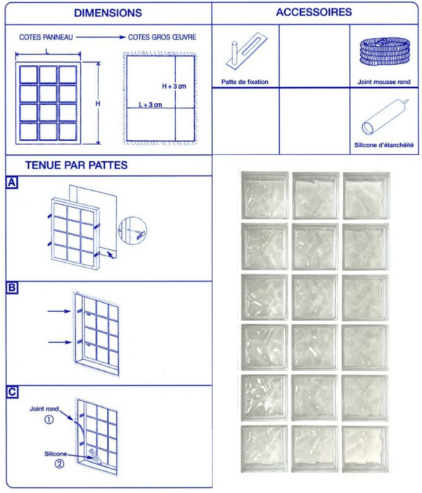 Guide de pose panneau briques de verre - VerreLab