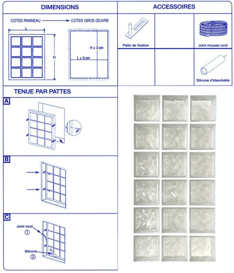 Guide de pose panneau briques de verre - VerreLab